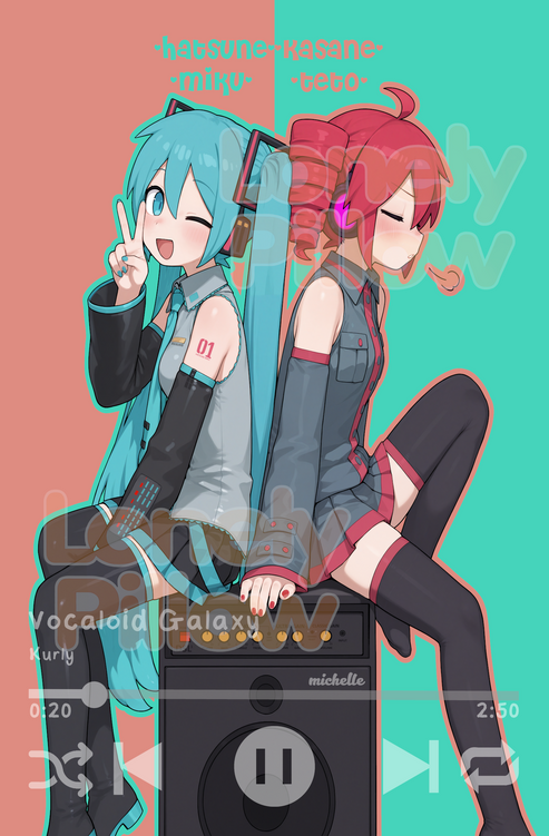 Miku & Teto - Wall Scroll – Lonely Pillow